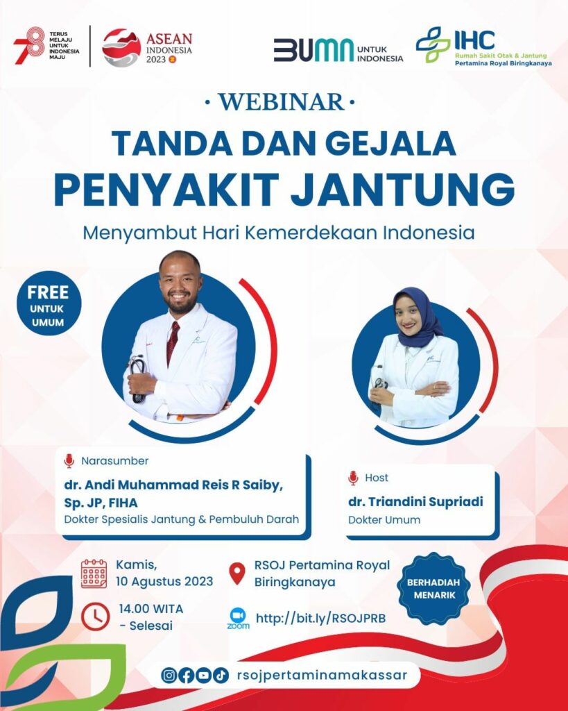 Tanda dan Gejala Penyakit Jantung – RSOJ Pertamina Royal Biringkanaya